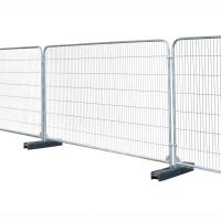 China Heras Style 2*3.5M Metal Temporary Fence Panel With Rubber Base Plate for sale