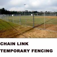 China 6x10ft Removable Silvery White Chain Link Temporary Fence for sale