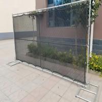 China 6x10ft Removable Silvery White Chain Link Temporary Fence for sale