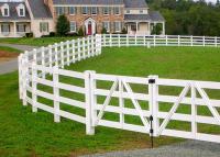 China 3-Rail White Color PVC Horse Fence with European Style for Farm and Ranch for sale
