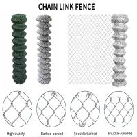 China Green Fence Metal Wire Mesh Fence 30*30MM Woven Chain Link Fence for sale