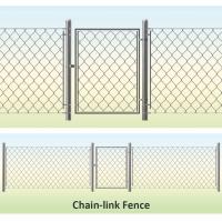 China 2M Waterproof Iron Metal Wire Mesh Fence Woven Chain Link Fence for sale