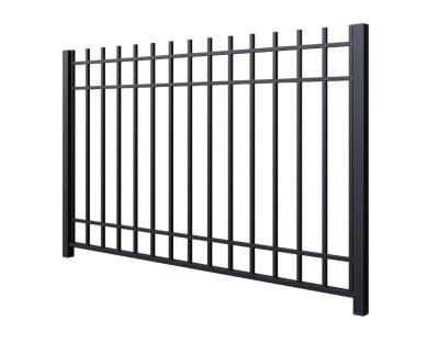 China Weather-Resistant Tubular Steel Fence With Black Spear For Outdoor Performance for sale