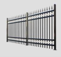 China Tubular Steel Fence Black Spear Fencing 1.5M  Outdoor Steel Palisade for sale