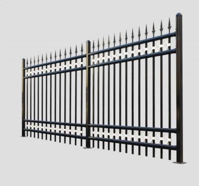 China Tubular Steel Fence Black Spear Fencing 1.5M  Outdoor Steel Palisade for sale