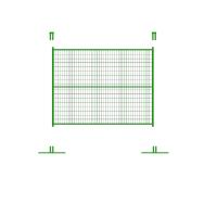 China 32mm Frame Galvanized Metal Australia Temporary Fence With 8x24in Base Plate And Square Feet for sale