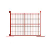 China Canada Market 50x100mm Metal Temporary Fence Panels With Red Color for sale