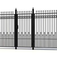China Weatherproof Easy Installation Black Tubular Steel Fencing System For Residential Use for sale