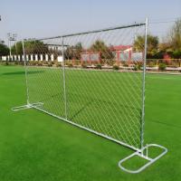 China 1.8m Galvanized Chain Link Temporary Fence Panel Quick Connect Clamps Anti Climb Mesh For Construction Sites for sale