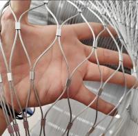China 316L Plain Weave Knotless Stainless Steel Cable Rope Mesh With Ferrule Connection for sale