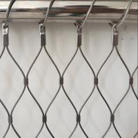 China 7x19cm Hole SS316 Flexible Stainless Steel Wire Rope Mesh For Aviary for sale