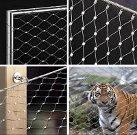 China SS316 Woven Flexible Stainless Cable Mesh For Bird Aviary Zoo Enclosure Slope Protection for sale