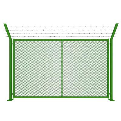 China Y Shaped Post High Security Airport Metal Fencing With Razor Wire Barbed Wire for sale