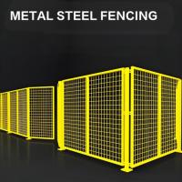 China Yellow Color Welded Workshop Isolation Net Partition Metal Wire Mesh Fencing for sale