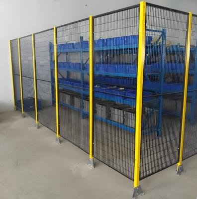China Blcak Warehouse Security Machine Metal Wire Mesh Robot Safety Fencing Panels for sale