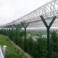 China Anti Theft PVC Coated Prison Metal Wire Mesh Fencing With Barbed Wire for sale