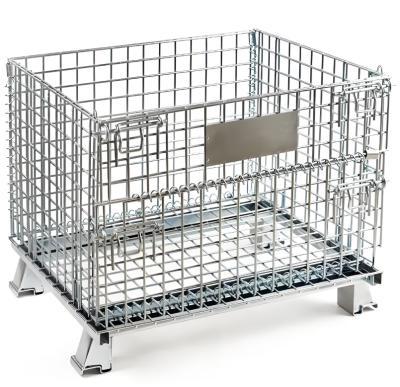 China High Capacity Galvanized Foldiding Storage Wire Mesh Cages for sale