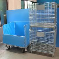 China Heavy Duty Stackable Galvanized Foldiding Storage Wire Mesh Cages for sale
