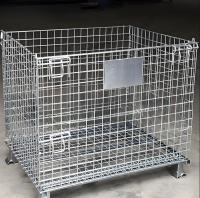 China Powder Coating Stackable Steel Pallet Cage For Efficient Warehouse for sale