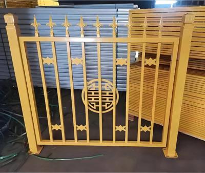 China 6FT High Black Powder Coated Metal Tubular Steel Fence for sale