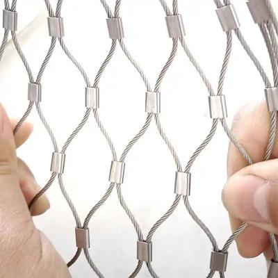 China Stainless Steel Wire Rope Mesh Anti-Fall Protective Net For Zoo Aviary Courtyard Balcony Mining Support for sale