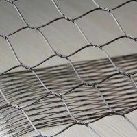 China Durable Stainless Steel Diamond Hole Knitted Wire Zoo Mesh For Animals for sale