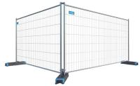 China Heras Style 2*3.5M Metal Temporary Fence Panel With Rubber Base Plate for sale