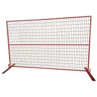 China Canada Market 50x100mm Metal Temporary Fence Panels With Red Color for sale