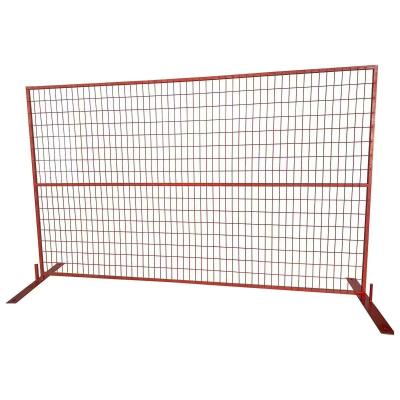 China Canada Market 50x100mm Metal Temporary Fence Panels With Red Color for sale