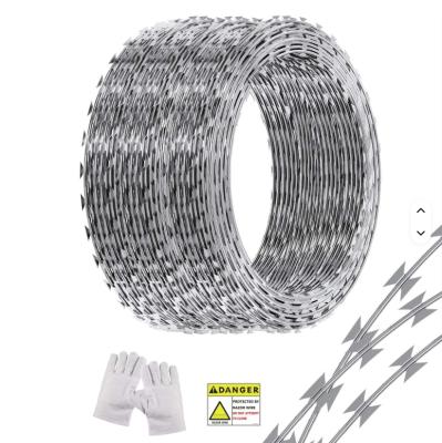 China Stainless Steel CBT-65 Razor Security Barbed Wire Coil Corrosion Resistant For Coastal Farm for sale