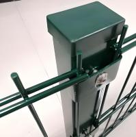 China PVC Powder Coated 656 Metal Mesh Fence Panel 2D Double Wire for sale