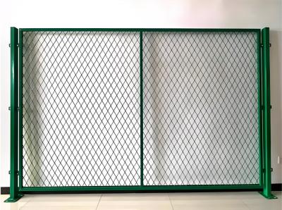 China Highway Security Barrier Expanded Metal Wire Mesh Fence Panels With Diamond Frame for sale