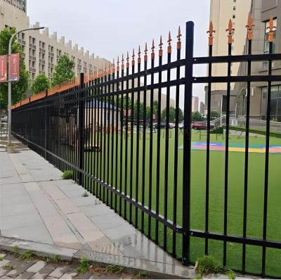 China Durable Welded Tubular Steel Fence Easy Installation Perimeter Fencing for sale
