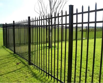 China Wrought Garden Steel Tubular Fence 6Ft Tall Durable Anti Rust Security Garden Fence for sale