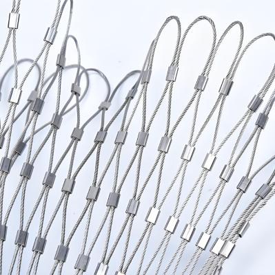 China SS316 Stainless Steel Wire Rope Mesh with 7x19cm Mesh Hole and UV Resistant for Water Facilities and Scenic Areas for sale