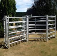 China Heat Treated Welded Steel Livestock Fence Panel With 3D Modeling Galvanized for sale