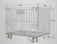 China Heavy Duty Collapsible Wire Mesh Storage Cage with Hot Dipped Galvanized Surface for sale