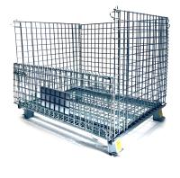 China Foldable Heavy Duty Wire Mesh Storage Cage With Wheels for Industrial Use for sale