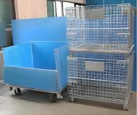 China Foldable Heavy Duty Wire Mesh Storage Cage With Wheels for Industrial Use for sale