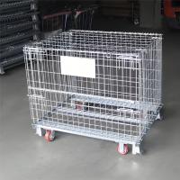 China Heavy Duty Collapsible Wire Mesh Storage Cage with Hot Dipped Galvanized Surface for sale