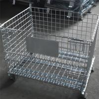 China Heavy Duty Collapsible Wire Mesh Storage Cage with Hot Dipped Galvanized Surface for sale