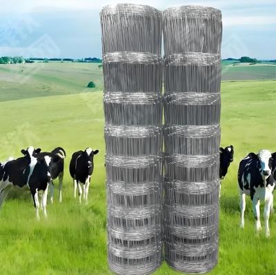 China Heavy Duty Hot-dipped Galvanized Class A Livestock Grassland Fence 2.3m Height 50m Roll Hinge Joint Farm Boundary Fencing for sale
