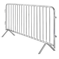 China Portable Safety Crowd Control Barrier Galvanized Steel 1m x 2m Event Barricade Fencing with Interlocking System for sale