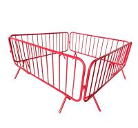 China Portable Safety Crowd Control Barrier Galvanized Steel 1m x 2m Event Barricade Fencing with Interlocking System for sale