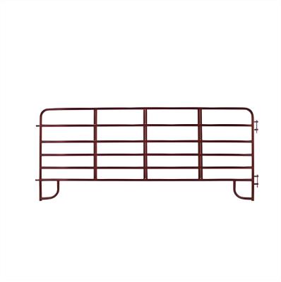 China Temporary 5 Rails Hot Dipped Galvanized Cattle Fence Panel 1.8m Height Portable Livestock Corral System for sale