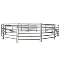 China 6 Rails Hot Dipped Galvanized Cattle Fence Panel 1.8m Height Portable Livestock System for sale