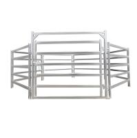 China 6 Rails Hot Dipped Galvanized Cattle Fence Panel 1.8m Height Portable Livestock System for sale