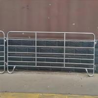 China Temporary 5 Rails Hot Dipped Galvanized Cattle Fence Panel 1.8m Height Portable Livestock Corral System for sale