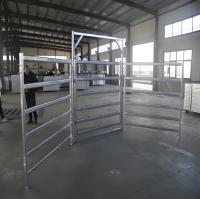 China 6 Rails Hot Dipped Galvanized Cattle Fence Panel 1.8m Height Portable Livestock System for sale