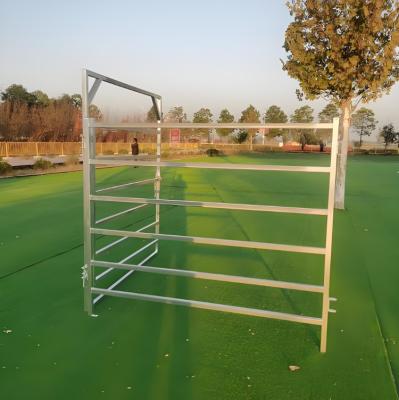 China 6 Rails Hot Dipped Galvanized Cattle Fence Panel 1.8m Height Portable Livestock System for sale